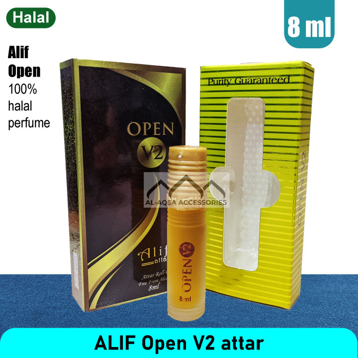 Alif Open v2 আতর দীর্ঘস্থায়ী রোল অন (হালাল) আতর-8ml | Daraz.com.bd