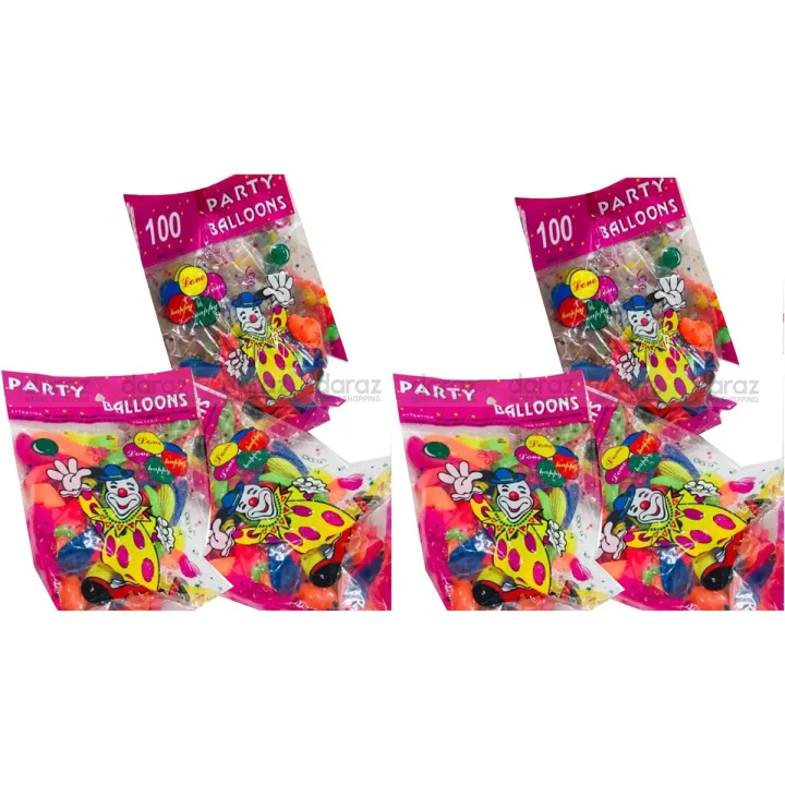 Small Balloon 100 pieces 6packet | Daraz.com.bd