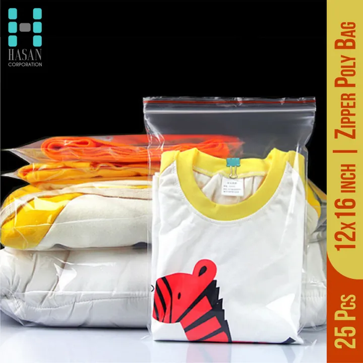 12 x 16 Inch Zip Lock Poly Bag 25 Pieces | Daraz.com.bd