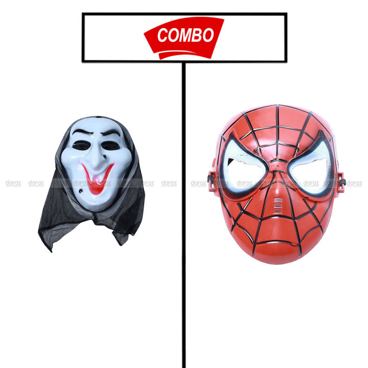 GHOST MASK & SPIDER MAN COSTUME MASK COMBO | Daraz.com.bd