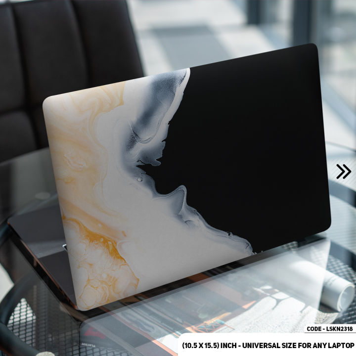 Liquid Black Marble Texture Laptop Skin & Laptop Sticker Waterproof ...