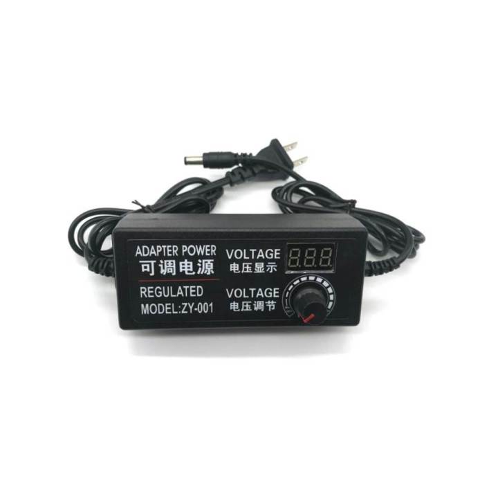 Adjustable Adapter with 3-12V 5A Screen Display Voltage Regulated ...