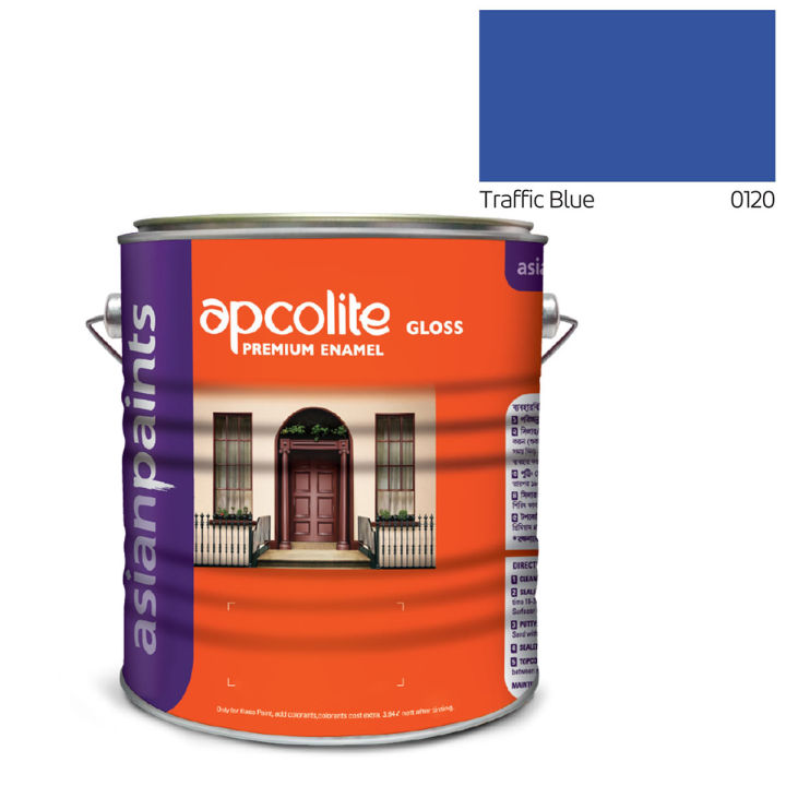 Apcolite Premium Gloss Paint - Traffic Blue - 4L | Daraz.com.bd