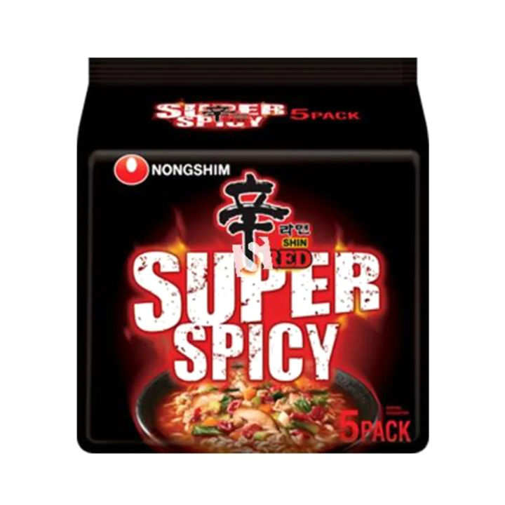 Nongshim Shin Red Super Spicy Ramen - 5 in 1 Pack | Daraz.com.bd
