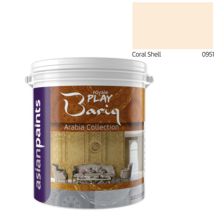 Asian Paints Royale Play Bariq Arabia Collection (Gold) - Coral Shell ...