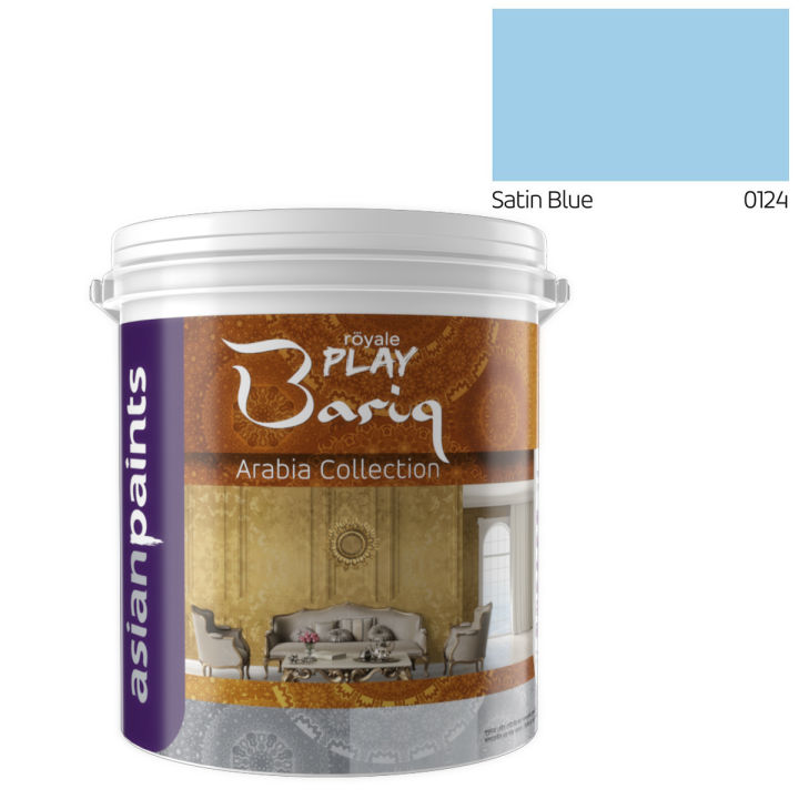 Asian Paints Royale Play Bariq Arabia Collection (Silver) - Satin Blue ...