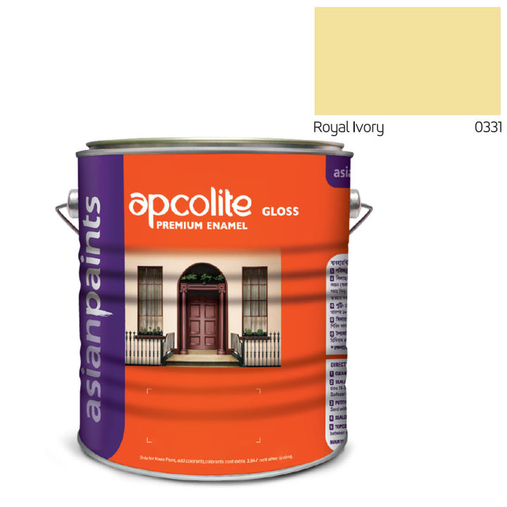 Apcolite Premium Gloss Paint - Royal Ivory - 1L | Daraz.com.bd
