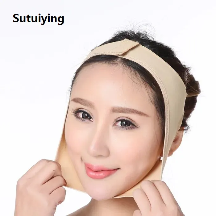 Sutuiying Elastic Face Slimming Bandage V Line Face Shaper Women Chin ...