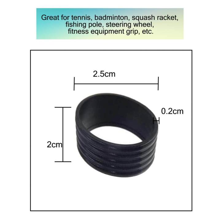 5x5 Packs Tennis Racquet Grip Ring Sweat Absorbing Badminton Grip Band ...