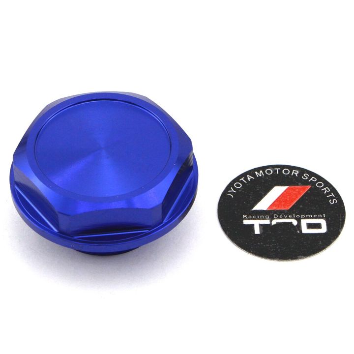 【Blue】 Car Aluminum Engine Oil Cap Oil Tank Cover 36mm For Car Models ...