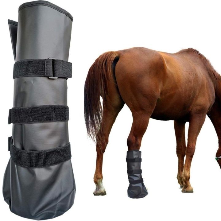 PVC Hoof Soaking Boot with Elastic Band Durable Hoof Waterproof Bag ...