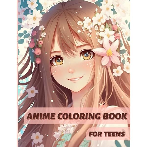 Anime Coloring Book For Teens: Beautiful Japanese Anime Manga Coloring ...