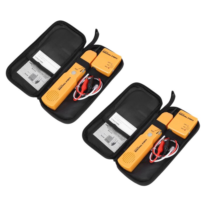 2X Cable Finder Tone Generator Probe Tracker Wire Network Tester Tracer ...