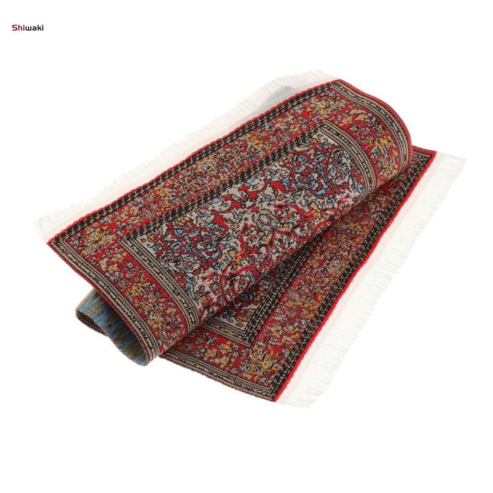 Mini Woven Rug Miniature Doll House Accessory Home Bedroom Pretend Play ...