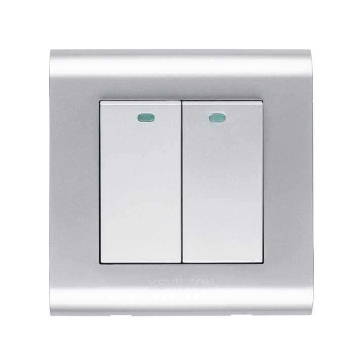 Modular Silver 2 Gang 2 way Switch | Daraz.lk