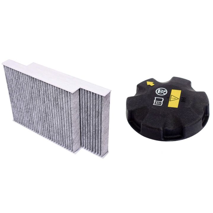 2 Set Car Accessories: 1 Set Cabin Filter & 1 Pcs Radiator Overflow ...