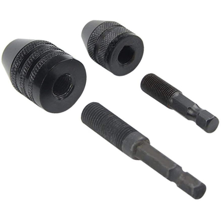 4PCS Drill Chuck Quick Change Adapter Mini 3-Jaw Drill Chuck ...