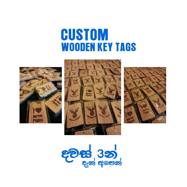Custom Wooden Key tags | Daraz.lk