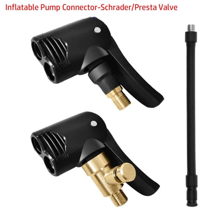 Practical Schrader/Presta Valve Tire Air Pump Nozzle Deflated 2-in-1 ...