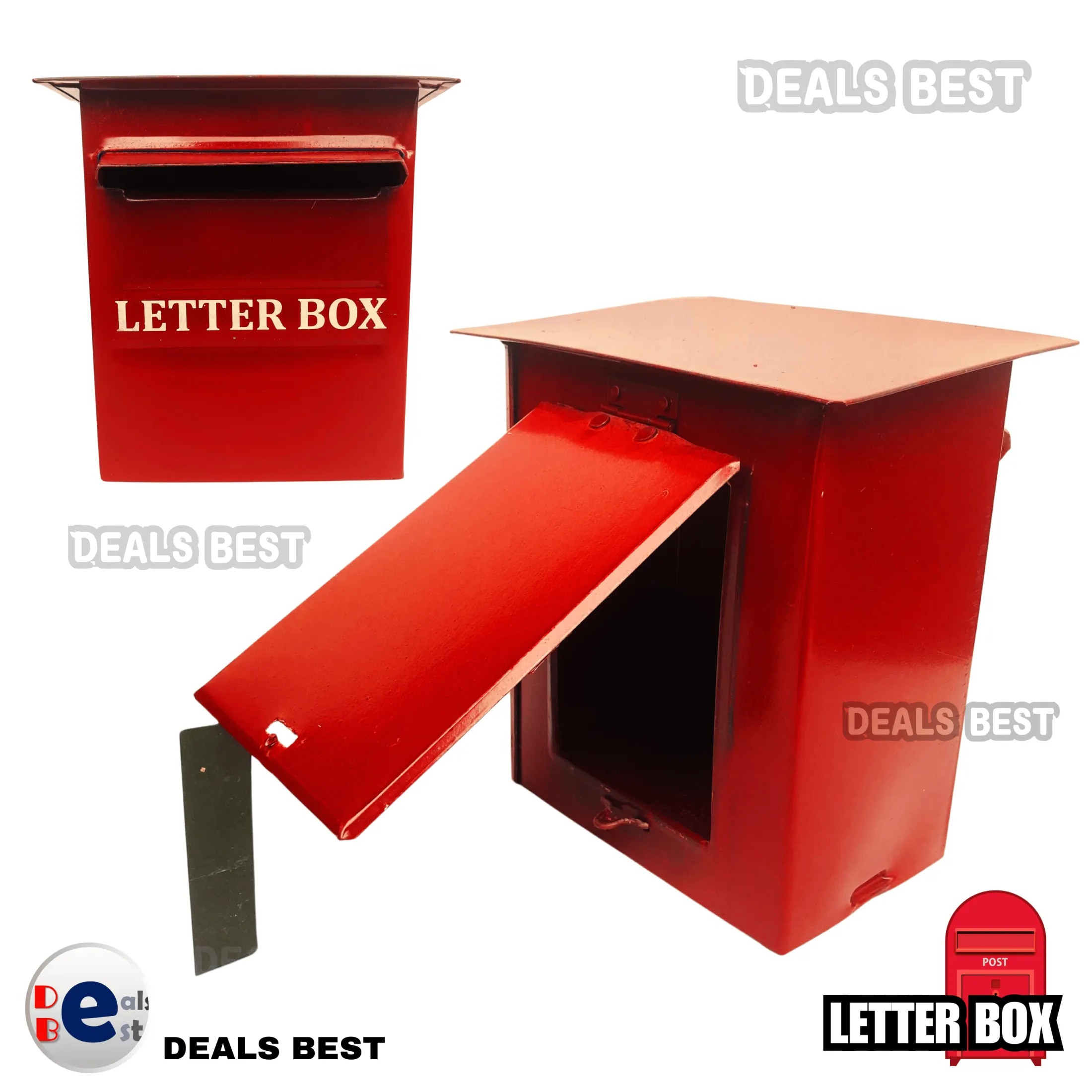 Letter Box Mail Box Post Box High Quality Wall Mounted - Dark Red ...
