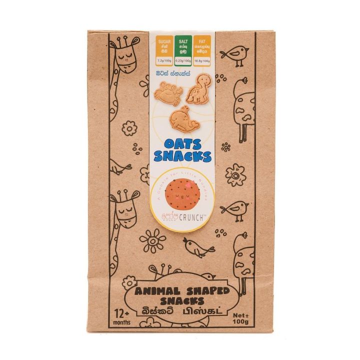 Posha Crunch Baby Snack Retail Pack - Oats (1 Year +) | Daraz.lk