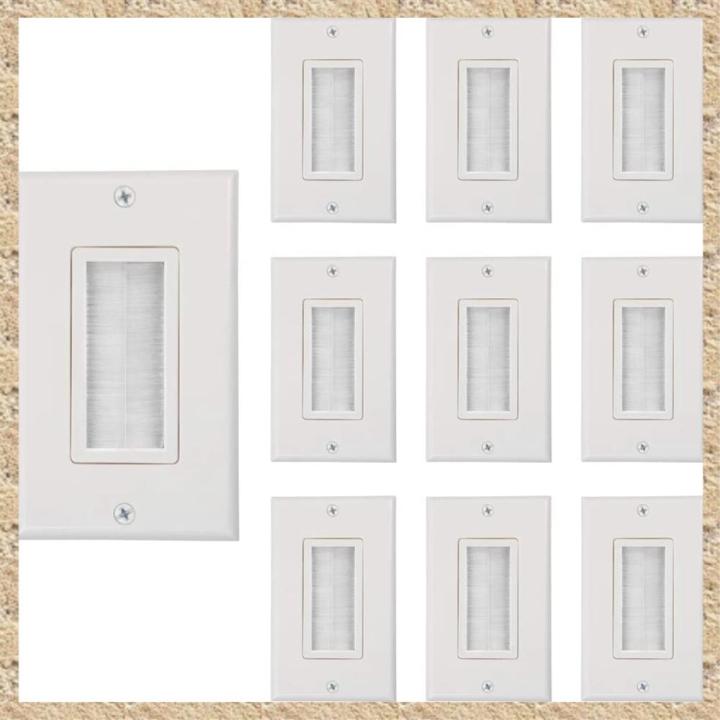 Brush Wall Plate, Style, Cable Pass Through Insert for Wires, Single ...