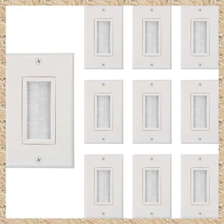 Brush Wall Plate, Style, Cable Pass Through Insert for Wires, Single ...