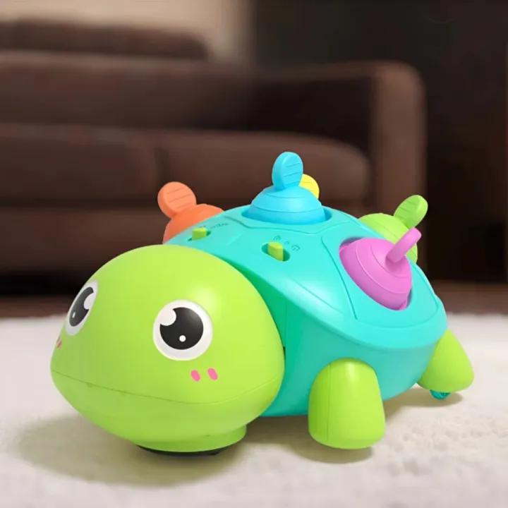 Walking Dancing Light&Music Musical Turtle Toy Automatic Sensing Flat ...