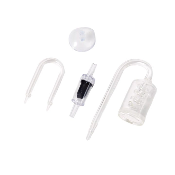 Aquarium Co2 Diffuser Glass Tank U Shape Glass Aquarium Co2 Bubble Atomizer Reactor Solenoid