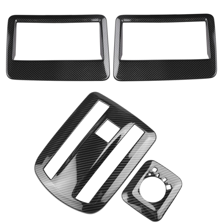 Carbon Fiber Car Roof Air Outlet Frame Reading Light Lamp Cover Trim ...