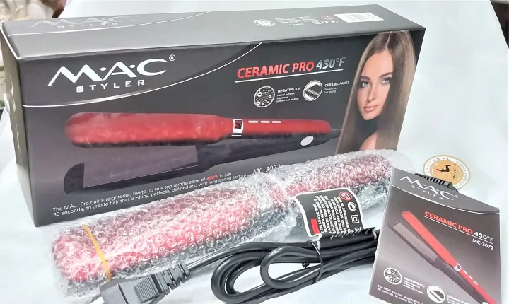 Mac Professional Styler Ceramic PRO Hair Straightener With 6 Months ...