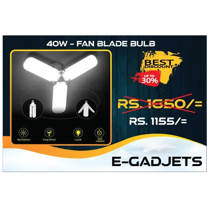 40W LED Fan blade Bulb | Daraz.lk