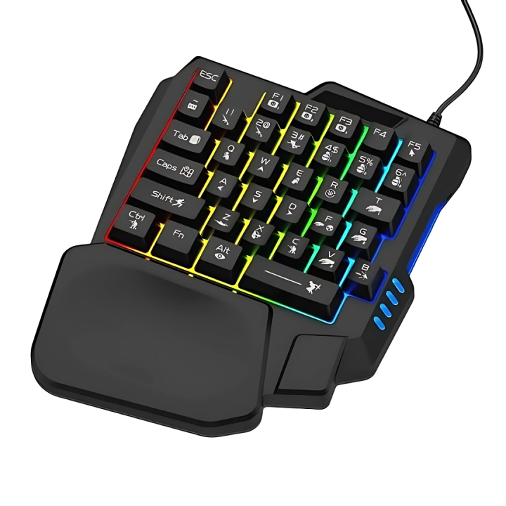 Single Handed RGB Lighting Gaming Keyboard Jedel K601 | Daraz.lk