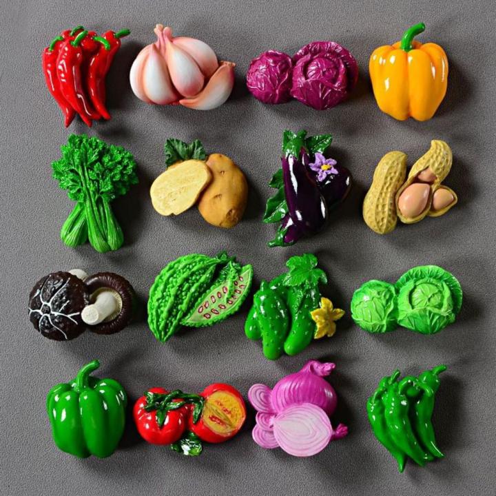 Fun Resin Magnets Magnetic Vegetable Magnets Creative 3d Door ...