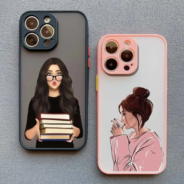 Women Coffee Miss Girl Lady High Heel Phone Case For iphone 14 11 12 13 ...