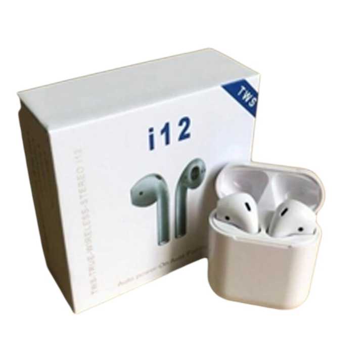 New I12 Tws Airpod Earbuds White Inpods 12 tws 5.0 pods Further I7s tws ...