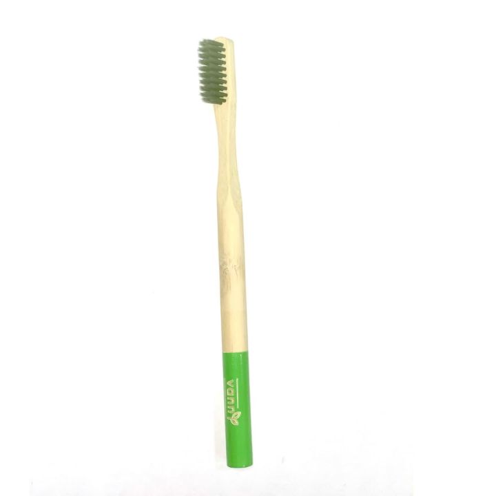 Bamboo Toothbrush GREEN HANDLE FROM INDIA (ABR) | Daraz.lk