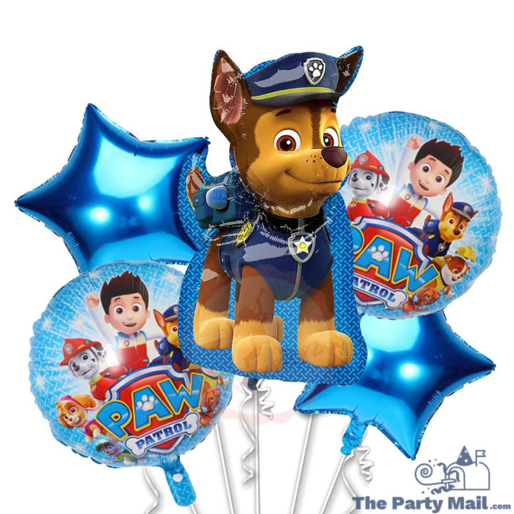 5Pcs Foil Balloon Pack Cartoon theme birthday party balloons for kids ...