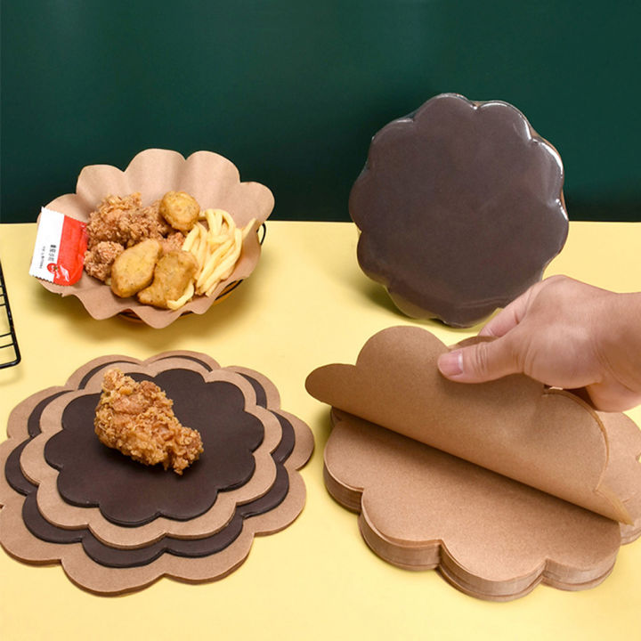 100pcs Lace Baking Paper Proof Wax Paper Waterproof Food Wrapping Cake ...