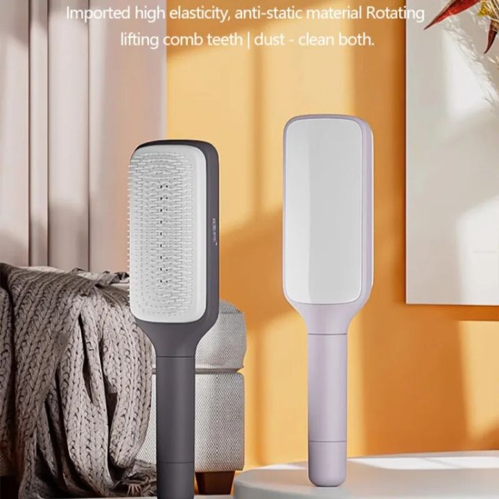 Massage Air Cushion Comb Antistatic Telescopic Oneclick Hair Cleaning ...
