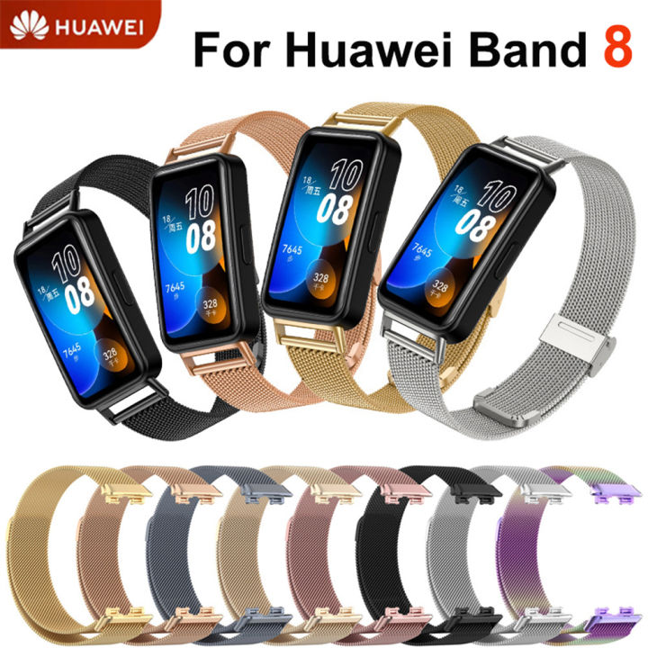 Stainless Steel Strap Loop For Huawei Band 8 Waterproof Metal Women Men ...