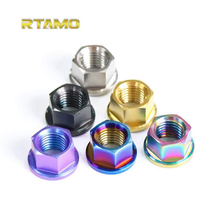 Titanium Flanged Nuts M5 M6 M8 M10 Flange Nut Screws Ti Bolts For ...