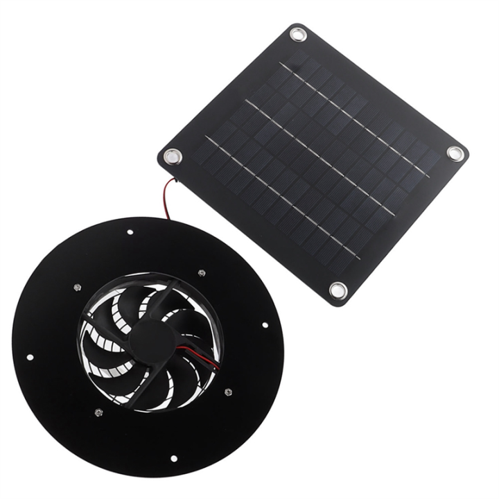 Solar Panel Exhaust Fan, 20W Black Solar Panel for Greenhouses, Pet ...