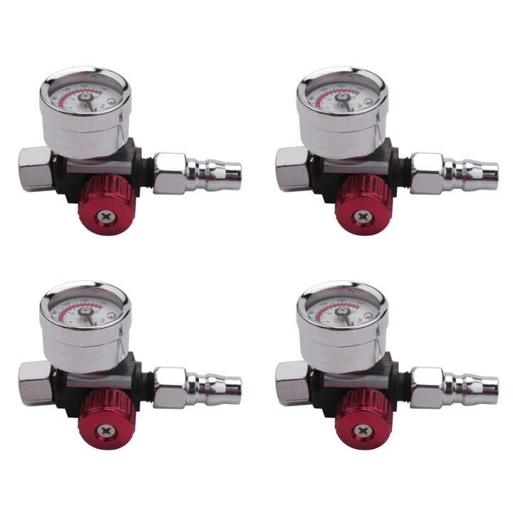 Cluellp-4Pc 1/4 Inch Mini Air Regulator Valve Tool Small Tail Pressure ...