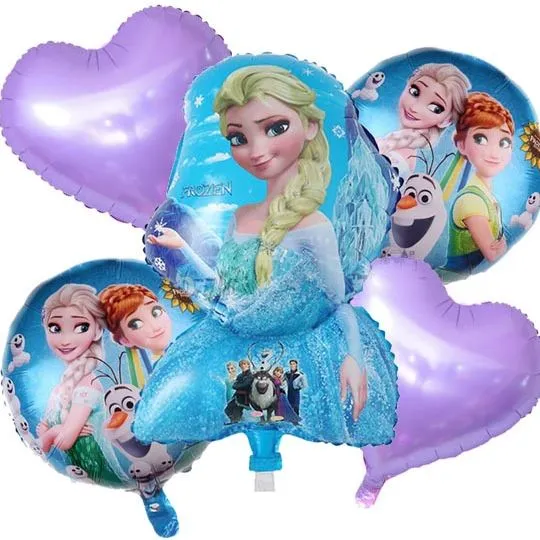 5 Pcs Foil Ballons Elsa Frozen Birthday Party Decorations | Daraz.lk
