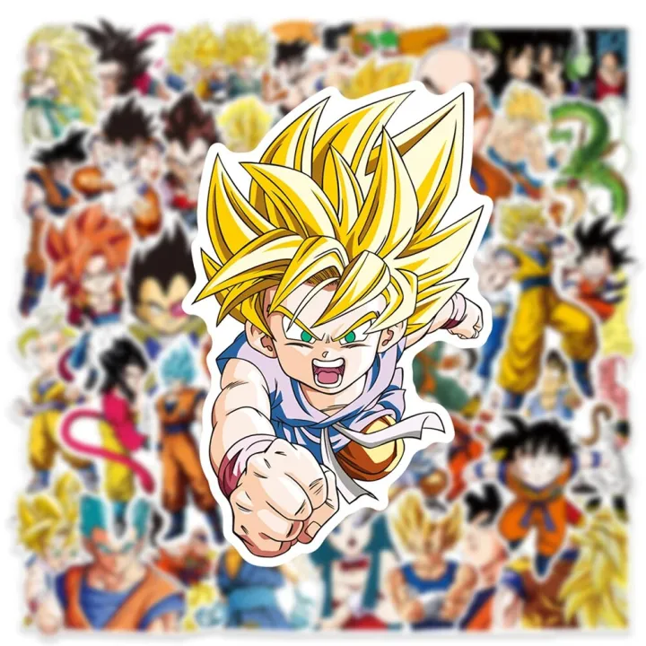 NEW 10/30/50PCS Dragon Ball Anime Stickers Son Goku Cartoon Decals ...