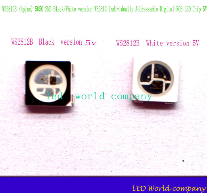 【UrbanNomad】10pcs WS2812B (4pins) 5050 SMD Black/White version WS2812 ...