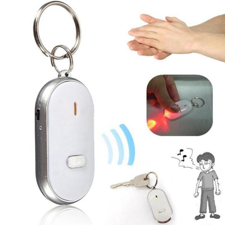 Whistle Key Finder LED Flashing Beeping Remote Anti-Lost Locator Tool ...