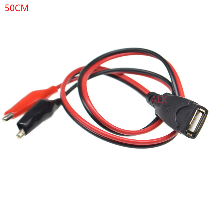 Usb Alligator Clips Crocodile Wire Usb Female To Tester Dc Voltage ...