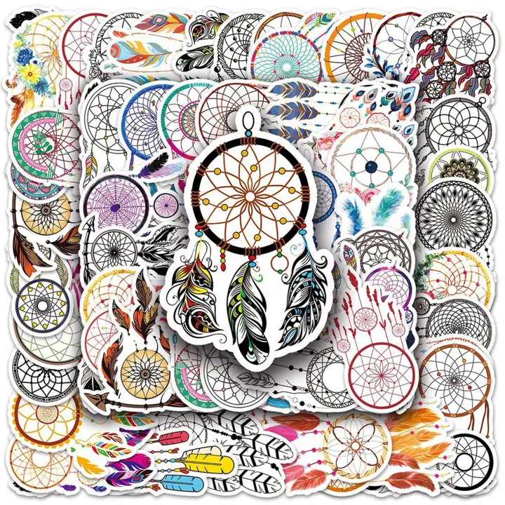 20/40pcs Dreamcatcher Stickers Hanging Willow Loop Dream Catchers ...